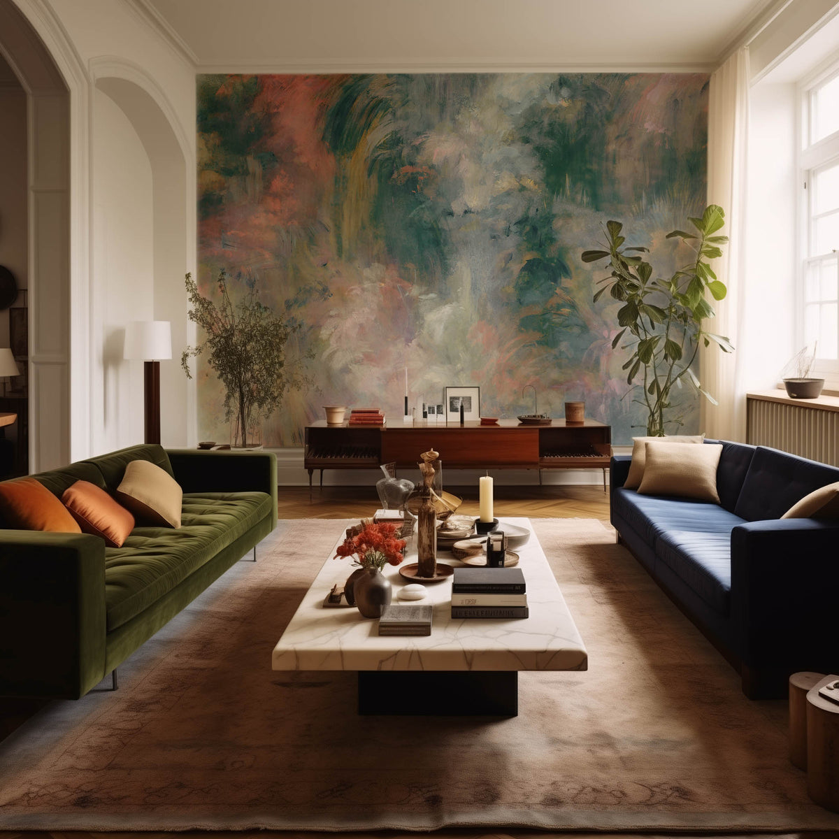 Cascade in Ember | Wallpaper Mural on Matte Uncoated – By Haleys